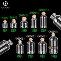 China Hot sale cylinder straight short small test glass tube bottle with cork lid for sale