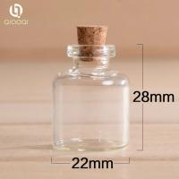 China 4ml small glass tube wishing bottle with cork for sale