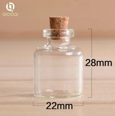 China 4ml small glass tube wishing bottle with cork for sale