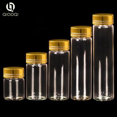China 30mm diameter glass tube bottle wishes bottle with screw cap for sale