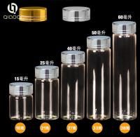 China 30mm diameter glass tube bottle wishes bottle with screw cap for sale