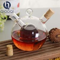 China Glass Olive Oil and Vinegar Dispenser Bottle with Cork for sale