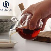 China Glass Olive Oil and Vinegar Dispenser Bottle with Cork for sale