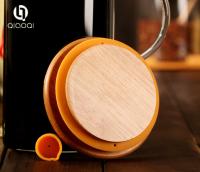 China kitchenware custom wholesale jar glass honey pot with handle glass oil dispenser for sale