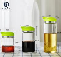 China Export Glass oil and vinegar cruet with glass lids for sale