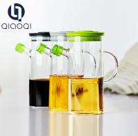 China 500ml High borosilicate heat resistant glass oil bottle Glass Oil Dispenser for sale