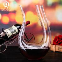 China hand made U shaped cheap crystal wine decanter fast delivery for sale