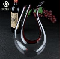 China Colored Crystal Glass U-shaped Wine Decanter for sale