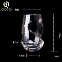 China Egg Shaped Idea Wine Decanter Thumb Glass Cup Whisky Glass Cup Set for sale