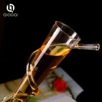 China Unique Design glass wine cup with custom LOGO for sale