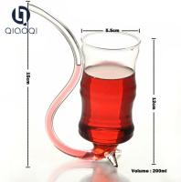 China Free Sample Special single wall drinking glass cup bamboo shape for sale