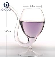 China Bottom Price Welcome Wholesale single wall mouth blown glass cup with side suction for sale
