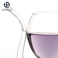 China Bottom Price Welcome Wholesale single wall mouth blown glass cup with side suction for sale
