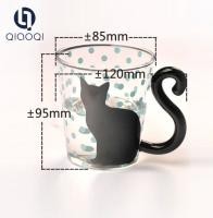 China Personalized 2018 New Arrival color changing single wall glass mug cat shape for sale