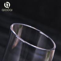 China 450ml Clear Crescent shape glass cup juice glass cup manufacturer for sale