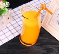 China 450ml Clear Crescent shape glass cup juice glass cup manufacturer for sale