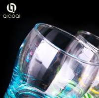 China Unique Colored Glass Tea Cup with Heavy Base from Glass Factory for sale