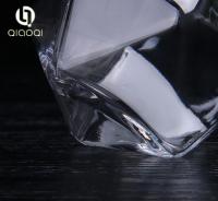 China Triangle bottom transparent whisky cup 300m lmanufacturer for sale