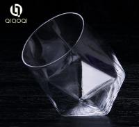China Triangle bottom transparent whisky cup 300m lmanufacturer for sale