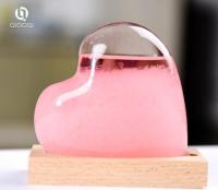China Crystal heart shape weather forecast bottle with wooden base to FBA warehouse for sale
