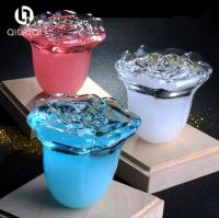China Crystal Rose shape Storm glass bottle Weather forecast bottle for sale