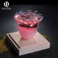 China Crystal Rose shape Storm glass bottle Weather forecast bottle for sale