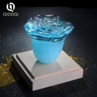 China Crystal Rose shape Storm glass bottle Weather forecast bottle for sale