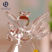 China Unique handmade home decoration glass candleholder angel shape wholesale for sale