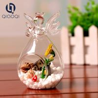 China Unique handmade home decoration glass candleholder angel shape wholesale for sale