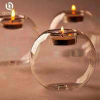 China Wedding decoration romantic clear glass candle holder Supreme Quality Special Discount for sale