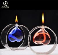 China Creative transparent love glass oil lamp special wedding gift for sale