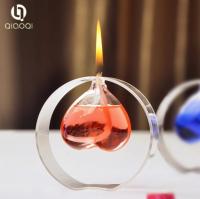 China Creative transparent love glass oil lamp special wedding gift for sale