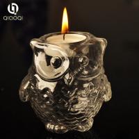 China European owl shape transparent candlestick manufacturer for sale
