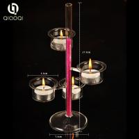 China New Arrival lamp blown glass candle holder for sale