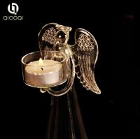 China Practical Good Quality angle shape glass candle holder handmade for sale