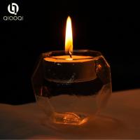 China European diamond purity borosilicate glass candle holder handmade for sale