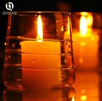 China Clear Glass Professional Design tubular glass candle holder Custom Logo Printed for sale