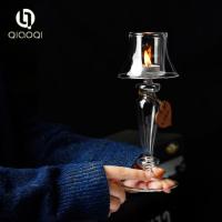 China long stem glass candle holder for sale