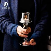 China long stem glass candle holder for sale