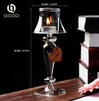 China long stem glass candle holder for sale