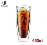 China Crystal Double Wall Borosilicate Glass Beer Glass Wisky Glass Wine Cup Factory Direct Sale for sale