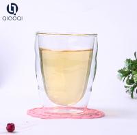 China Direct Factory Price Unique Design double wall glass mug with custom LOGO printing for sale