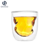 China Hot selling double walled borosilicate glass cup 230ml at competitive price for sale