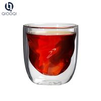 China Hot selling double walled borosilicate glass cup 230ml at competitive price for sale