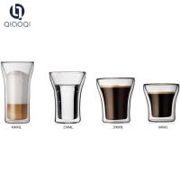 China New Product Handmade Borosilicate Glass Double Wall Glass Tea Cup for sale