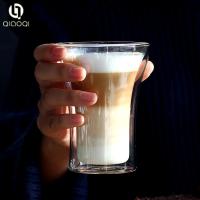 China New Product Handmade Borosilicate Glass Double Wall Glass Tea Cup for sale