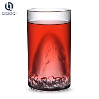 China Shark shape Handmade double wall Glass drinking mug Cup for sale