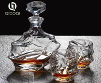 China Professional manufacturer Lead Free Clear Glass brand glass decanter set for sale