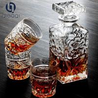 China Fast Delivery Cost Price clear glass decanter whiskey set for sale