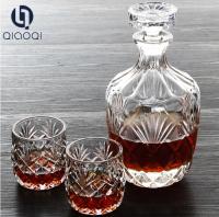 China Hot Sell Cheap Price round star glass decanter set 1200ml for sale